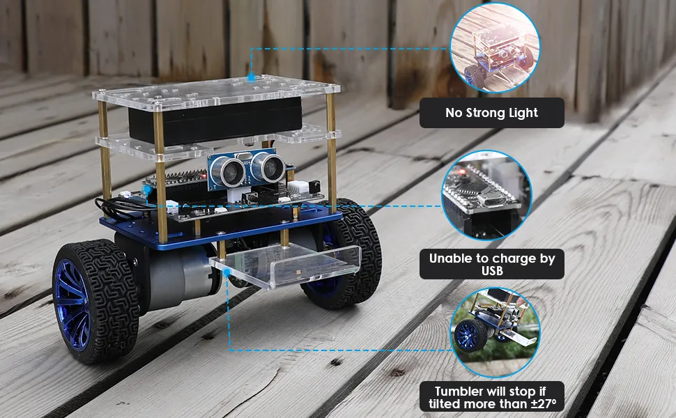 Intelligent Robot Toy Car Kit Self Balancing STEM Learning, Programmable Building Toy For Kids ...