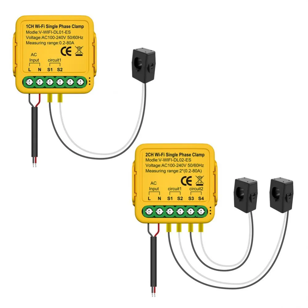 Life Tuya Wifi Smart Energy Meter Switch 80A With Current Transformer ...