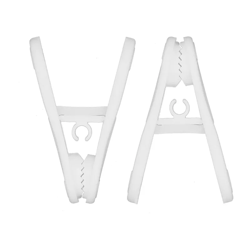 White Plastic Hanger Clips, Clips For Use With Slim-Line Clothes Finger ...