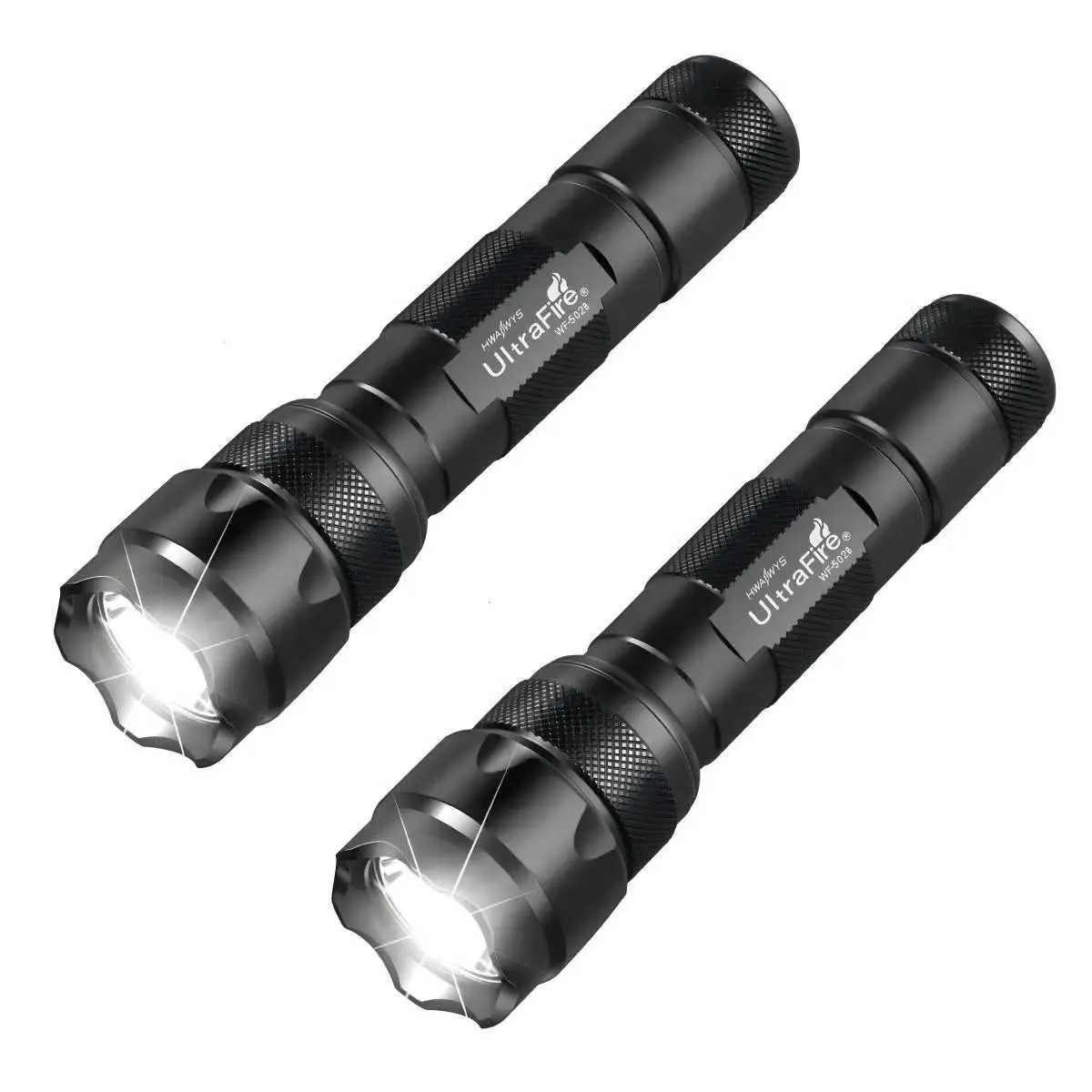 UltraFire WF 502B High Power LED Police 2500 Lumen Flashlight 2 Pack ...