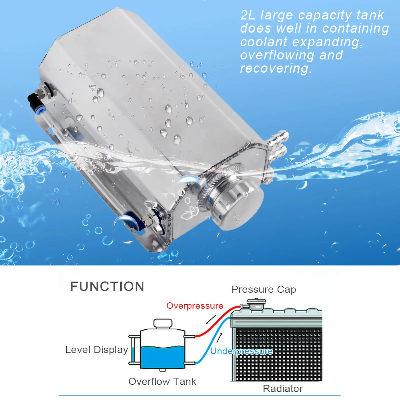 DHgate.com:2L Aluminum Oil Catch Tank with Breather, Universal Overflow ...