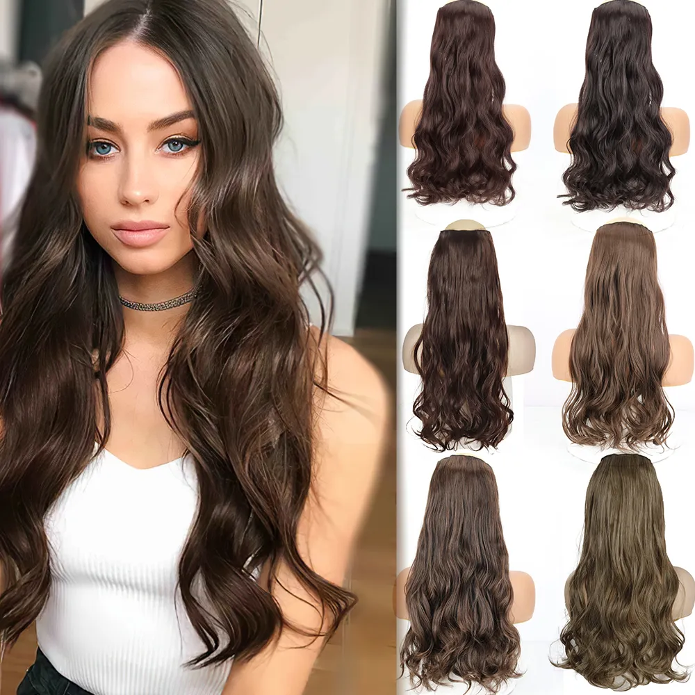 DHgate.com:2024Mixed Color Clip-in Hair Extensions - Long Wavy ...