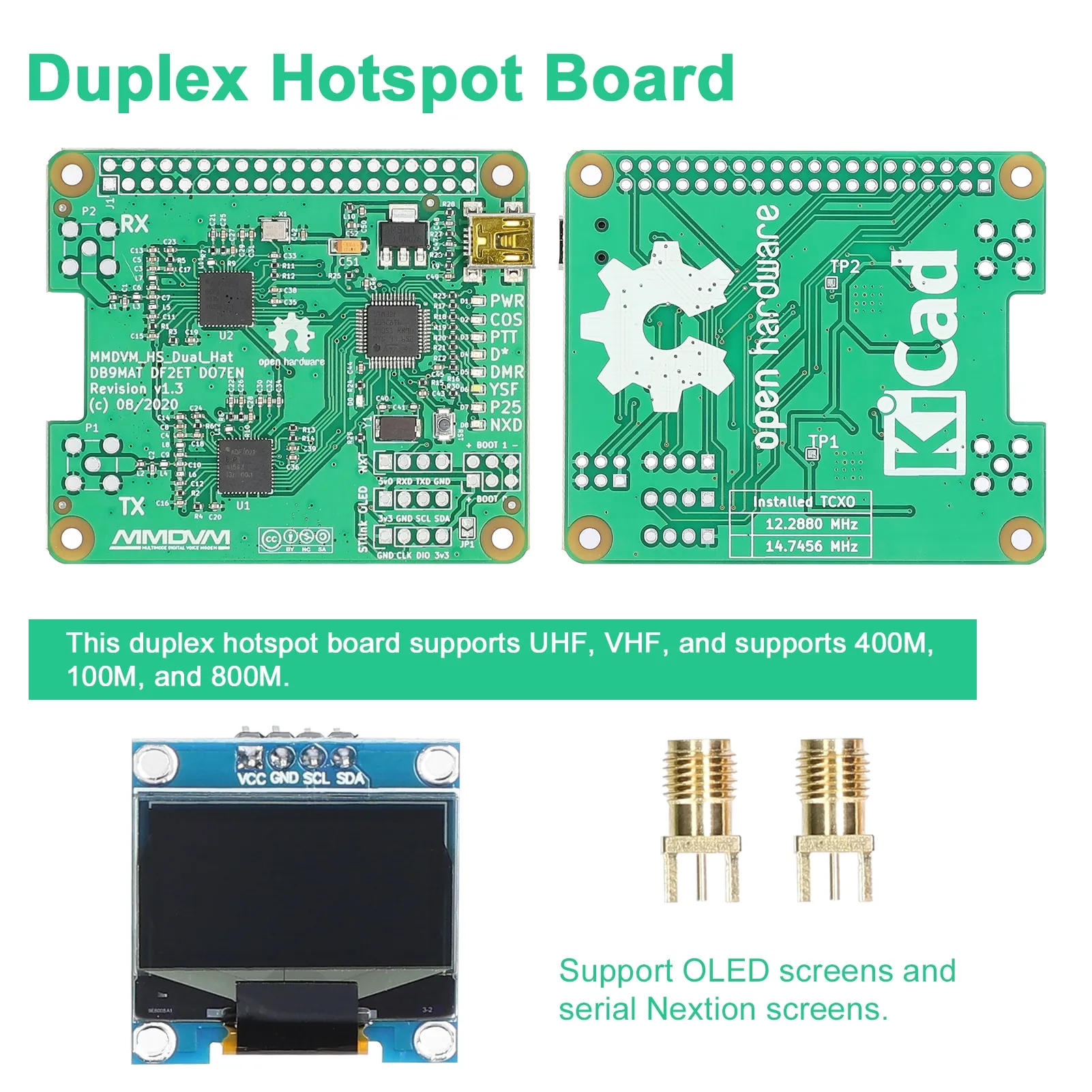 DHgate.com:MMDVM Duplex Hotspot Board with OLED Display Screen for DMR ...