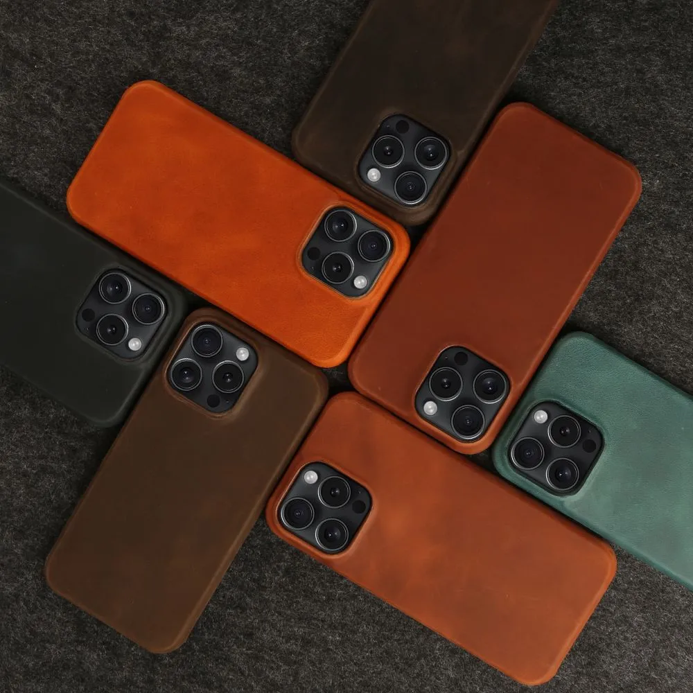 Crazy House Genuine Leather Case for iPhone | Luxury Vintage Retro ...