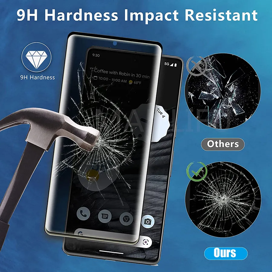 DHgate.com:9H Privacy Anti-Spy Tempered Glass Screen Protector for ...
