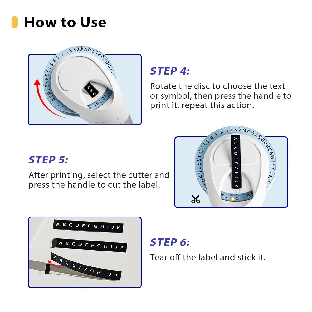 Omega S Embossing Label Maker Handheld 3D Label Printer w/ 9mm ...
