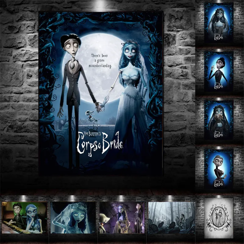 Tim Burtons Corpse Bride Canvas Painting Creative Cafe Halloween ...