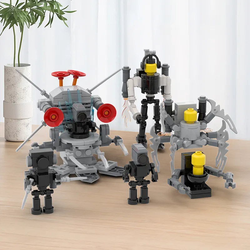 Skibidi Toilet 6 In 1 Building Blocks Set DIY Bricks Toy For Kids With ...