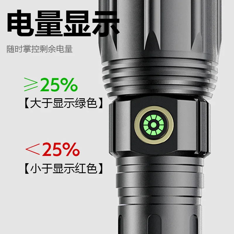 Zooming LED Flashlight with White High-Power LED, Long-Range, and Fast ...