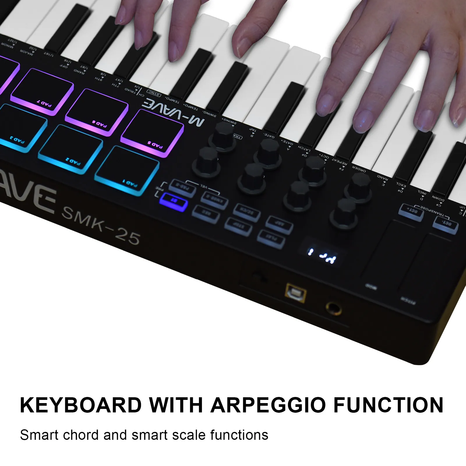 DHgate.com:M-VAVE 25-Key Portable USB MIDI Controller Keyboard with Velocity-Sensitive Keys ...