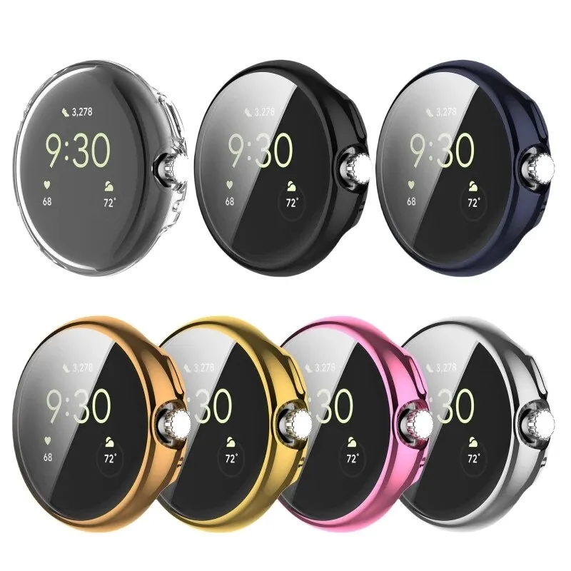 Full Coverage Smart Watch Protector - Premium Soft TPU Bumper Shell ...