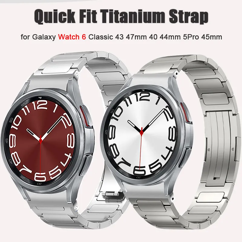 Luxury Titanium Quick-Fit Smartwatch Strap for Samsung Galaxy Watches ...