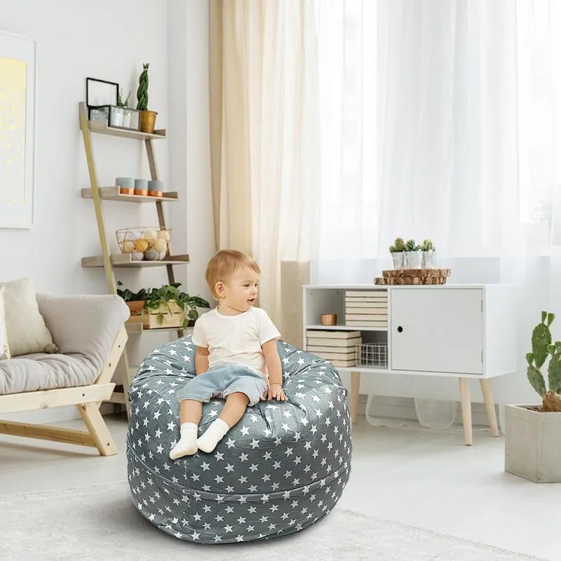 Sofas Cove Bean Bag Cotton Bean Bag Cover Kids Room Organizer With Stuffed Animal Holder Slipcovers For Beanbags And Chairs From Homepro9 17.82 DHgate.Com