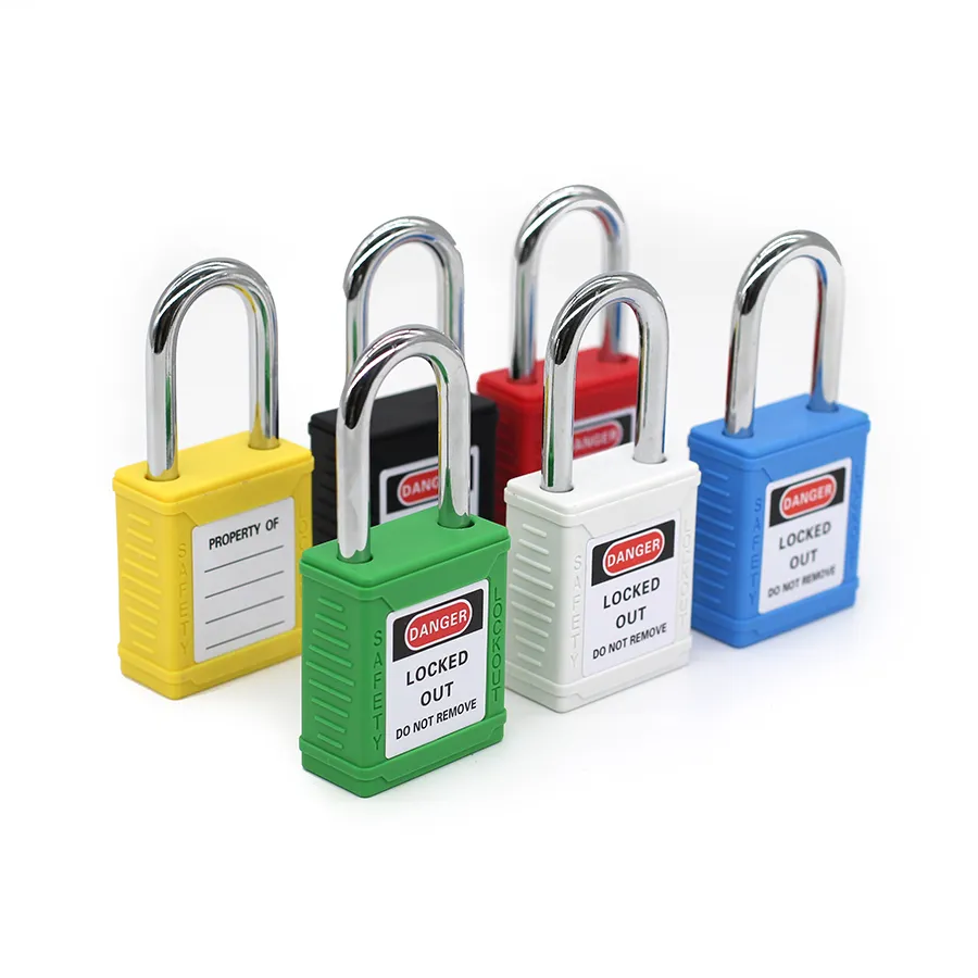 Safety Padlock Lockout 38mm Steel Shackle Red Lock Body With Two Keys ...