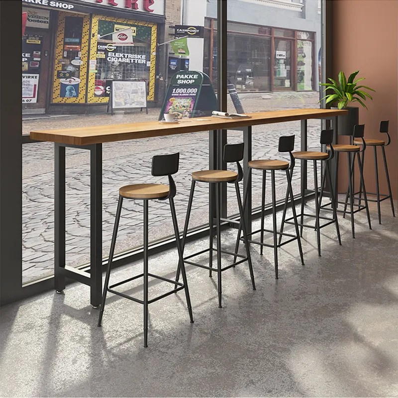 Modern Minimalist Bar Stools Design Bar Dining Table: Wooden Kitchen ...