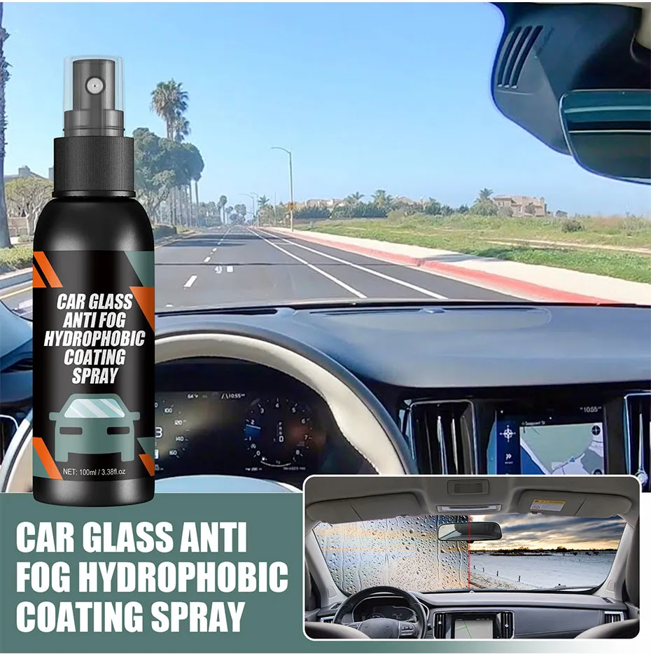 SEAMETAL 100ml Anti Fog Spray Car Defogger Glass Coating for Windows ...