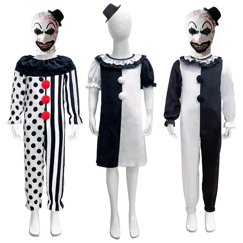 Terrifier cosplay for Kids - American Horror Movies Clown Jumpsuit with ...