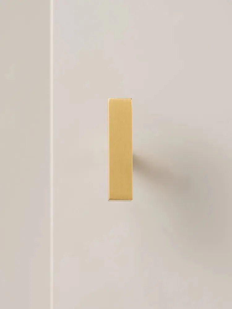 Wood Door Handles Knobs Solid Brass Square Bar Pull For Refrigerator ...