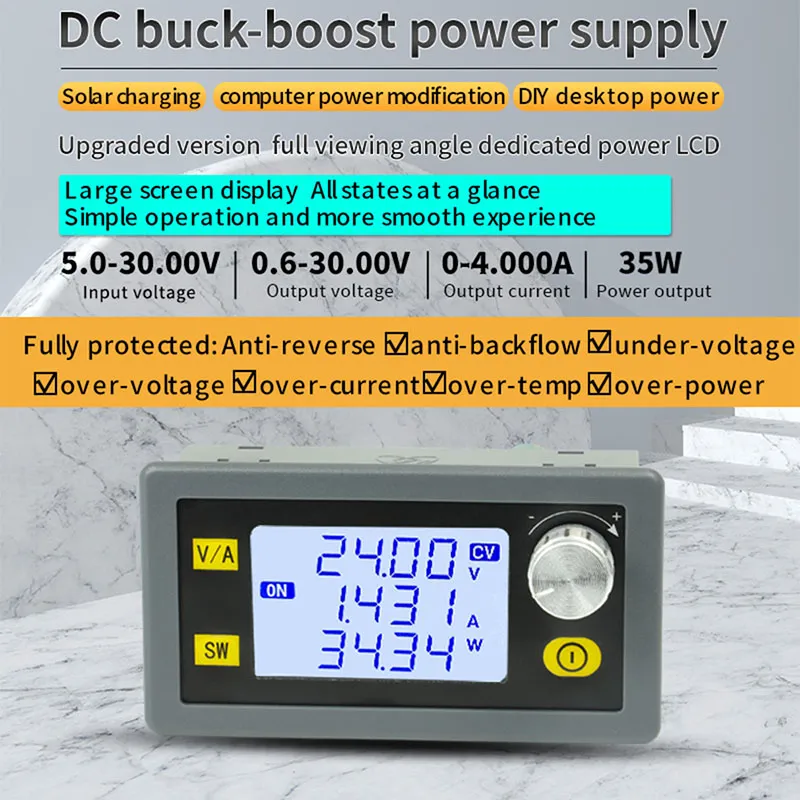 6 36V To 5 30V DC DC Buck Boost Converter: Adjustable Voltage Regulator ...
