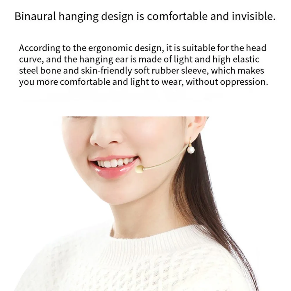 2024Hands-Free Wired Headset Mic Earhook Microphone for Speech ...