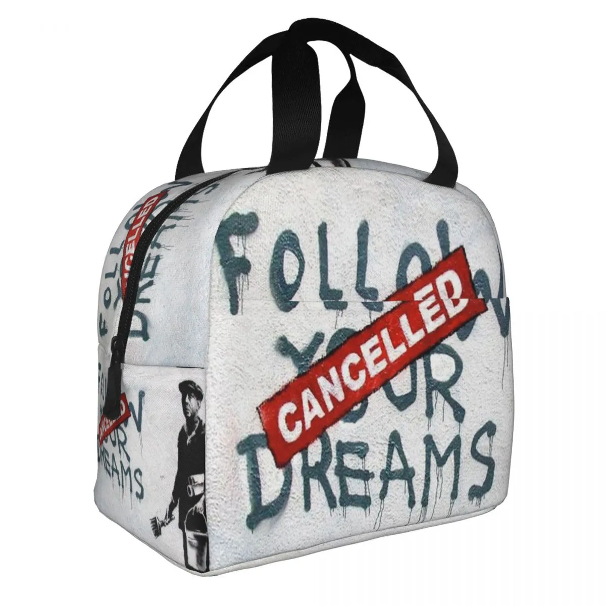 Banksy Follow Your Dreams Insulated Lunch Bag, Portable Graffiti Meal ...
