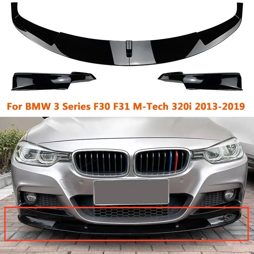 DHgate.com:BMW M-Tech Front Bumper Splitter Kit fits 3 Series F30 F31 2013-2019, Polyurethane ...