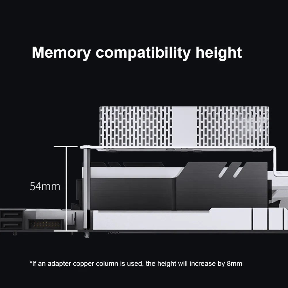 DHgate.com:4Pin PWM & 5V 3Pin ARGB Dual 50mm RAM Cooling Fan with Aluminum Heatsink for DDR4 ...