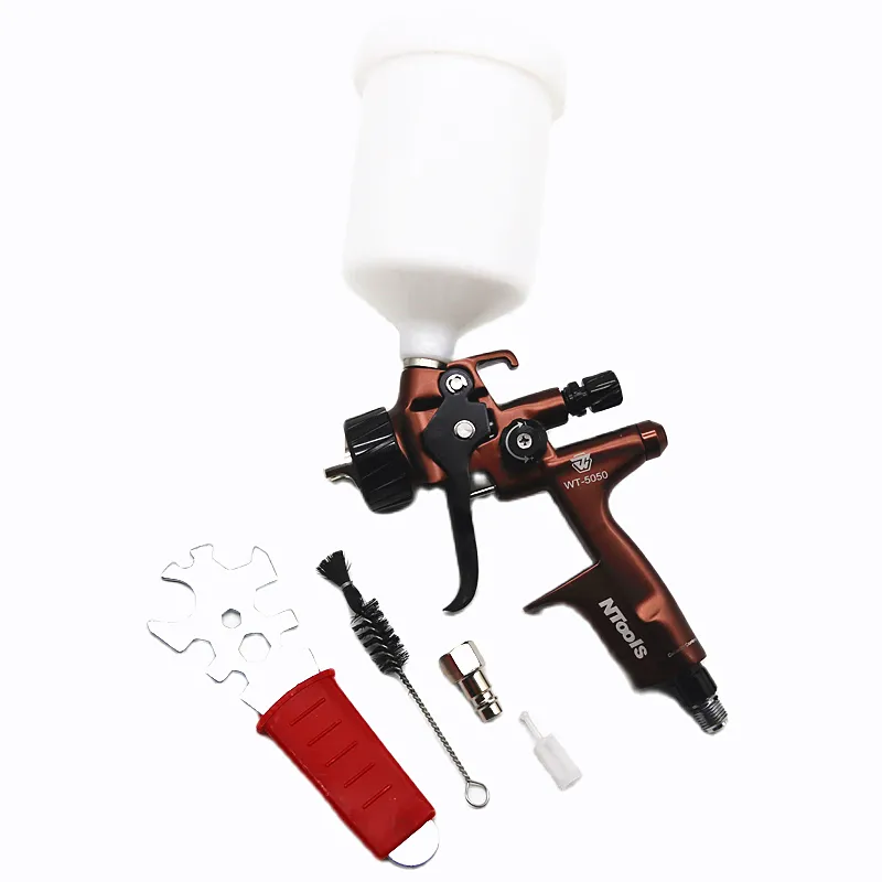 DHgate.com:HVLP Spray Gun Kit: 1.3mm Nozzle, 600cc Tank, 400cc Mix Cup ...
