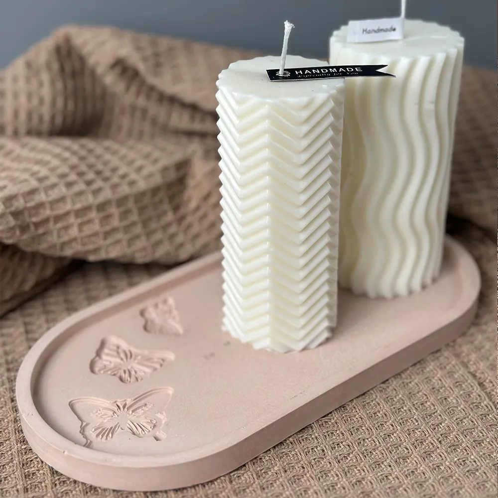 Carved Flower Oval Tray Silicone Mold: DIY Concrete Cement Dish ...