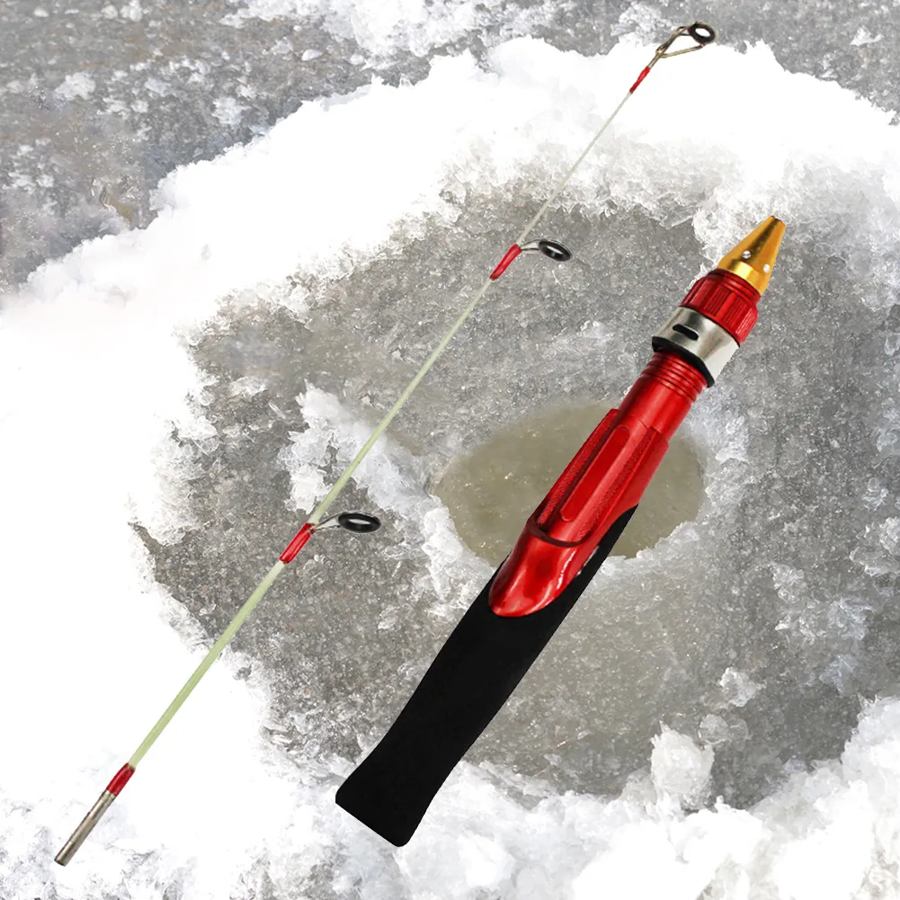 Ice Fishing Rod: Portable Winter Fishing Pole with Non-Slip Handle ...
