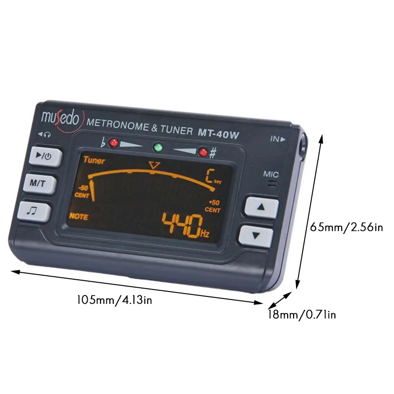 Musedo MT-40W Metro-Tuner 3-in-1: Electronic Digital LCD Tuner ...