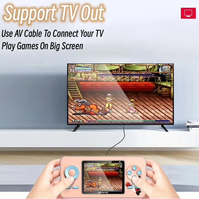 S5 2.5 Mini Retro Handheld Game Console with TV Output - Portable 8-Bit ...