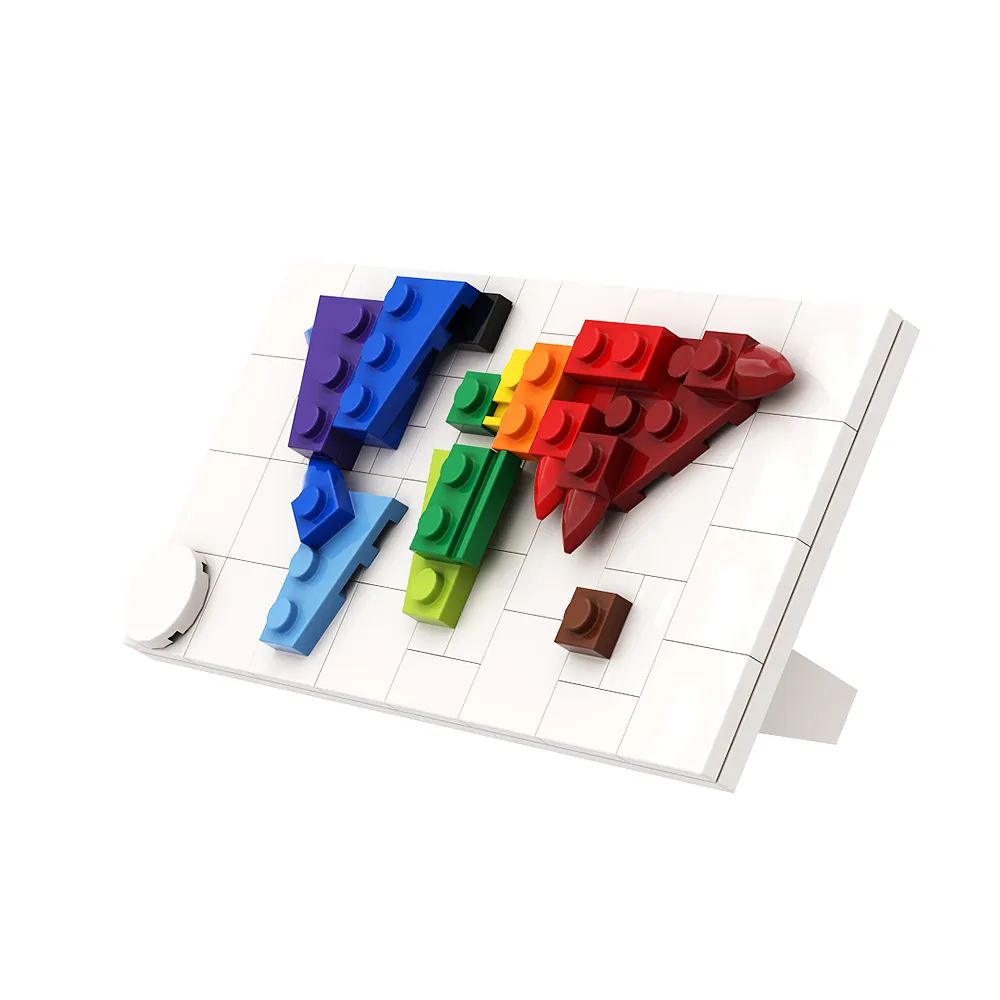 World Map Building Blocks DIY Globe Map Toy For Kids, Educational ...