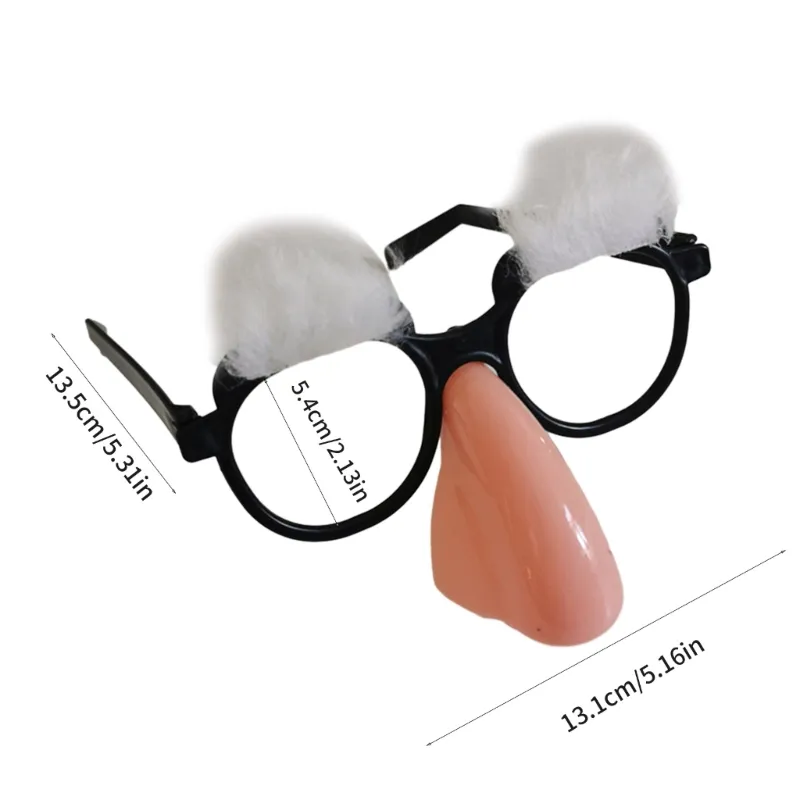 Hilarious Novelty Costume Glasses with Disguise Nose, Mustache, and ...