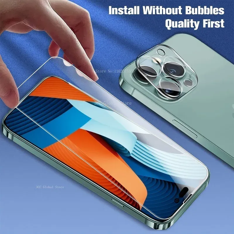 DHgate.com:3PCS Premium Full-Coverage Tempered Glass Screen Protectors ...