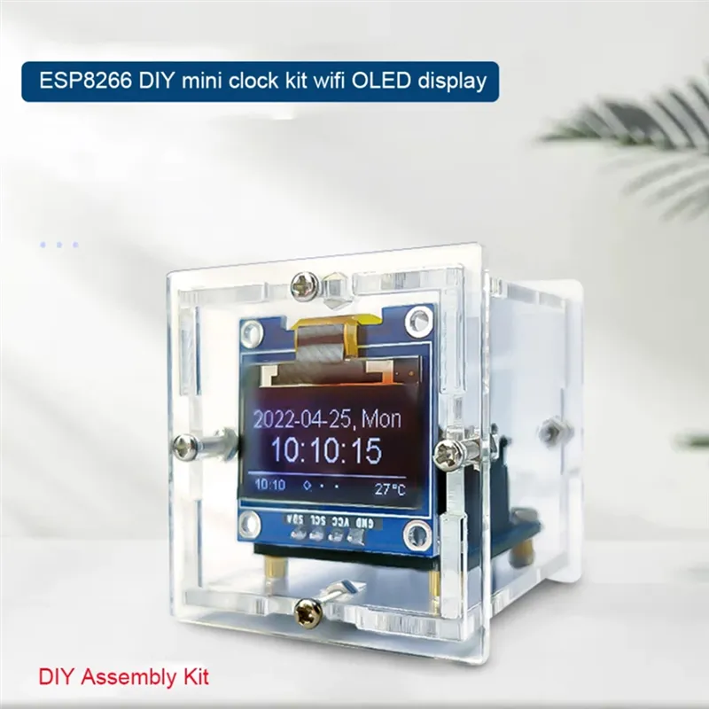 Do It Yourself Clock Mini OLED Display Electronic Clock Kit With Shell ...