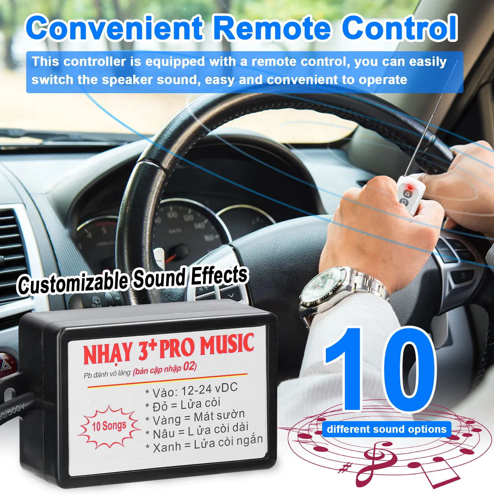 12 Mode Electric Horn Speaker Sound Energy Examples Control Unit With ...