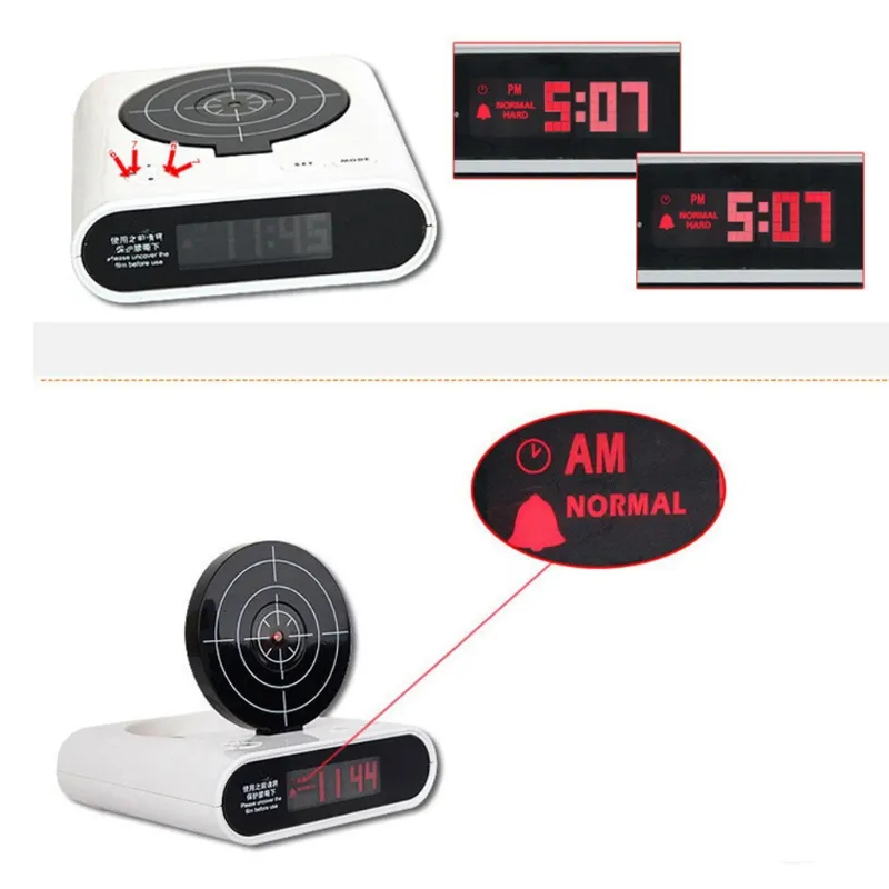 DHgate.com:Target-Laser Shooting Digital Alarm Clock for Kids and Heavy ...