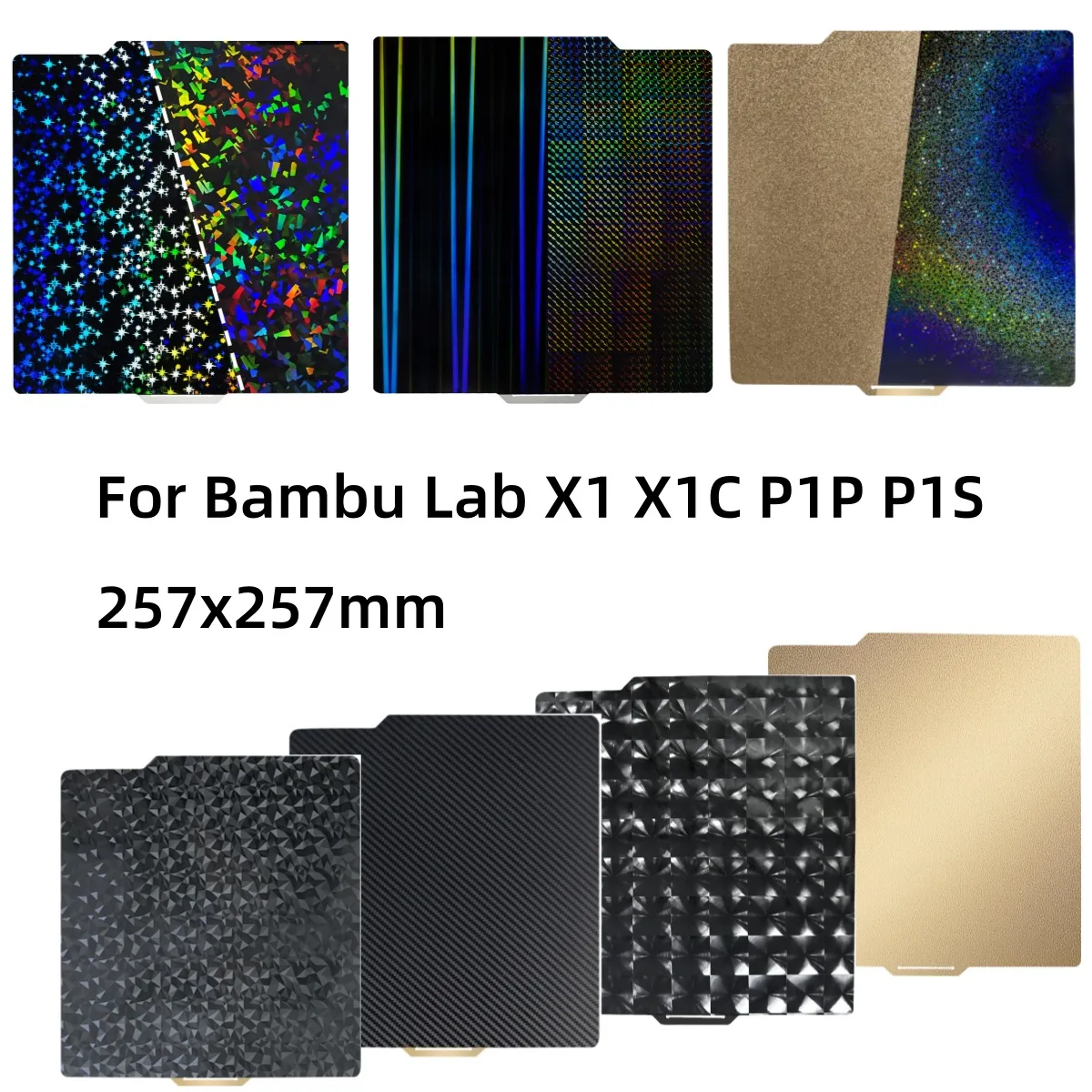 DHgate.com:Bambu Lab X1C PEI Build Plate, Double-Sided Printing Heat Bed, Black PEI, 257x257mm ...