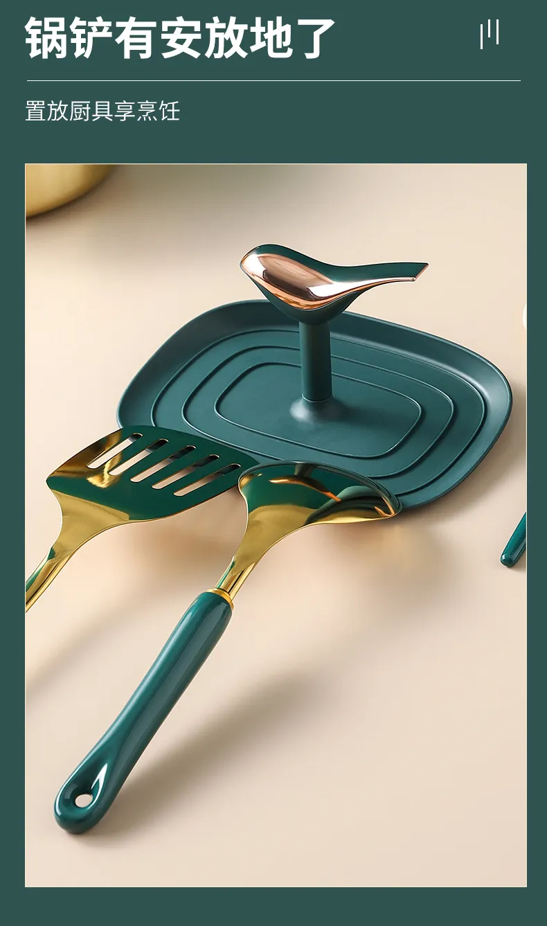 Pan Lid Holder Supports Spoons Pot Cover Rests Spatula Stand Kitchen ...