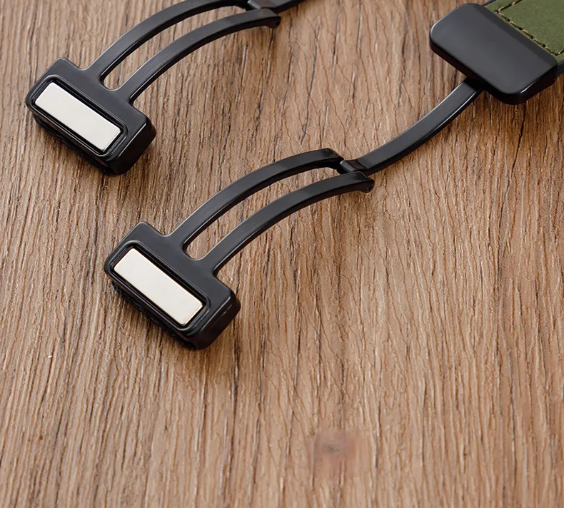 Magnetic Buckle Genuine Leather and Silicone Watch Band 18 20 22mm ...