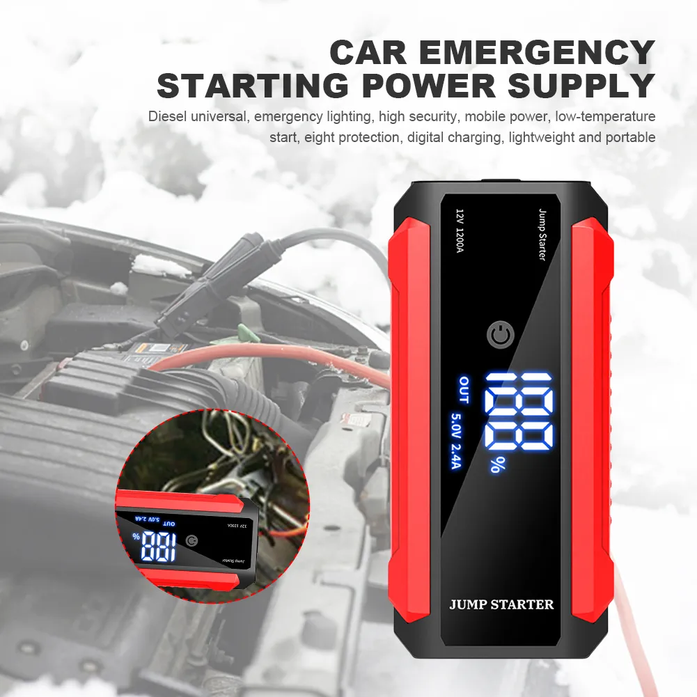 30000mAh Jump Starter Car Battery Booster, Portable Car Starter Power ...