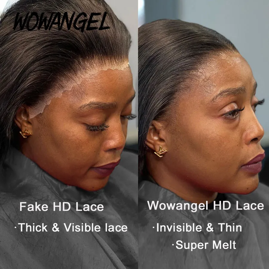 Wow Angel Jet Black Body Wave Full Frontal human hair wigs - 100% Human ...