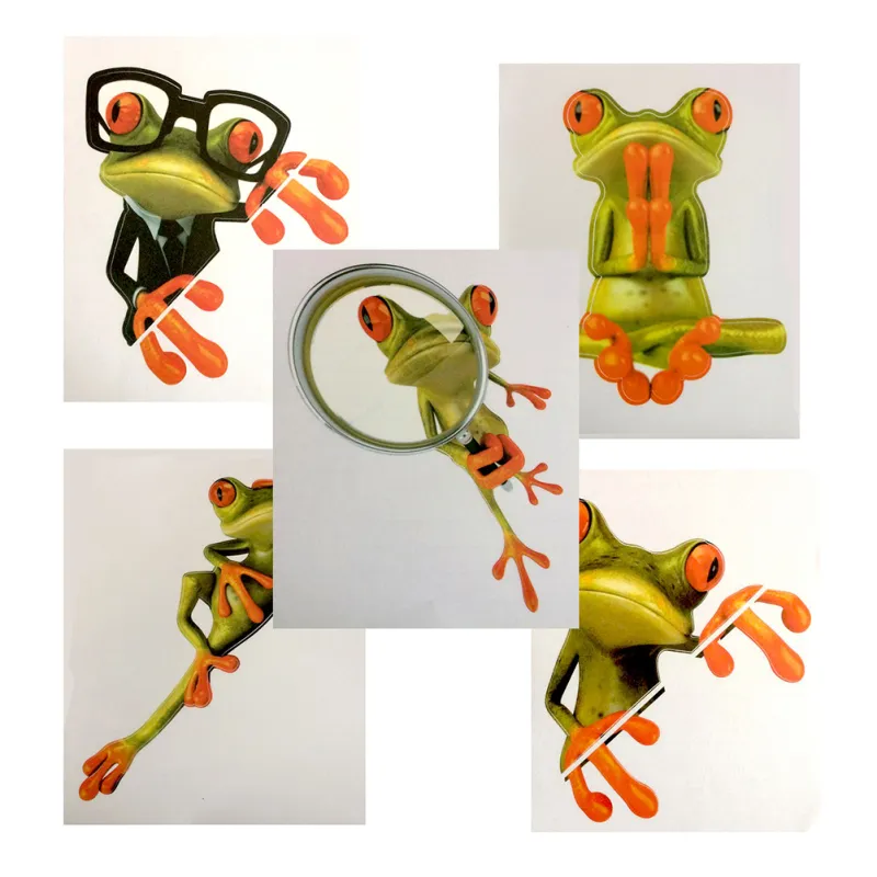 Cute 3D Frog Car Sticker Decal Set Fun Laptop Stickers, Skateboard ...