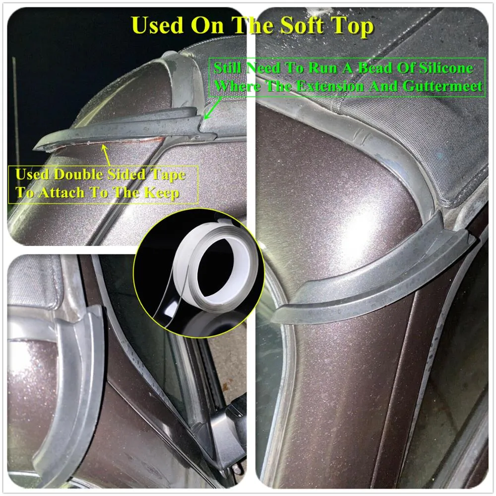 DHgate.com:Car Roof Rain Gutter Extensions for Jeep Wrangler JK 2007 ...