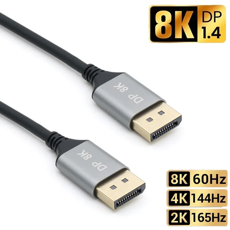 DHgate.com:8K DisplayPort Cable 1.4, Ultra Slim 32Gbps DP to DP Cable ...