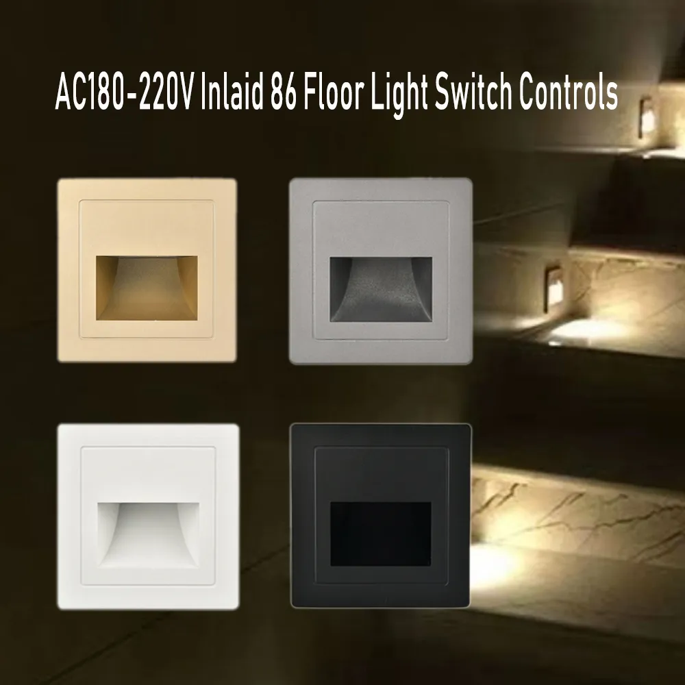 Inlaid Warm White LED Wall Sconce Step Light, AC180-220V 86 Type Light ...