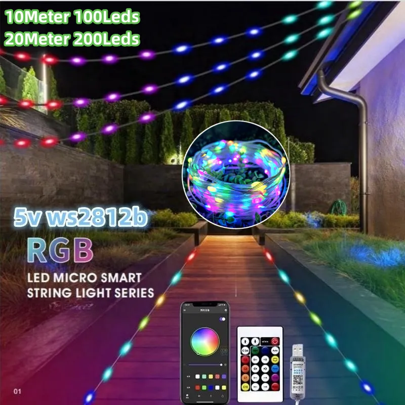 DHgate.com:2024Smart RGBIC LED Strip Lights, 10M/20M Music Sync APP ...