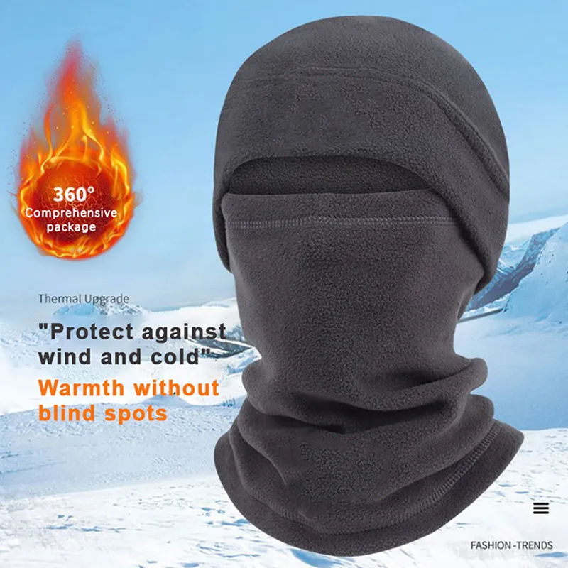 Thermal Fleece Winter Hat Scarf Set - Insulated Tactical Balaclava for ...