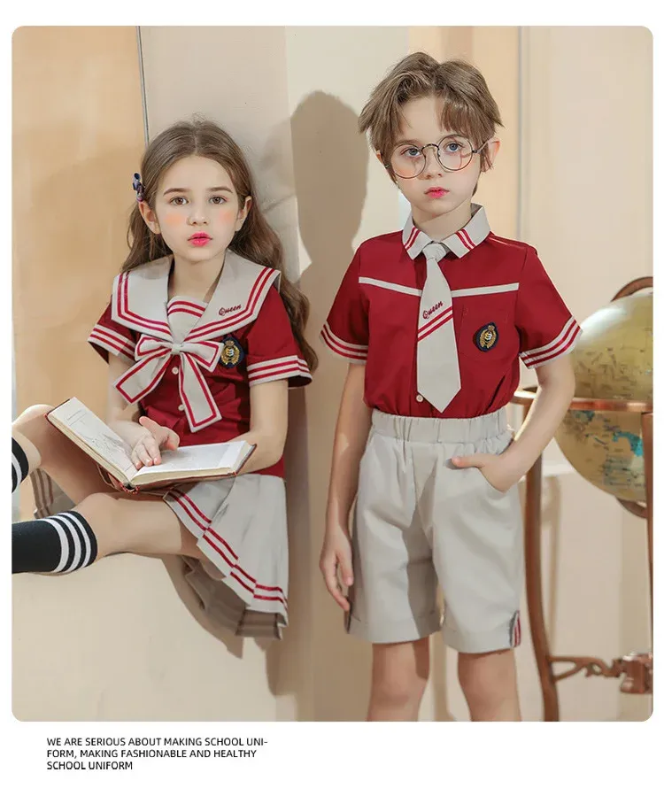 Japanese Striped Sailor School Uniform For Girls And Boys With Collar ...